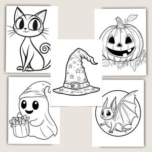 Cute Halloween Coloring Pages & Books for Kids | Autumn Fall Activities ...