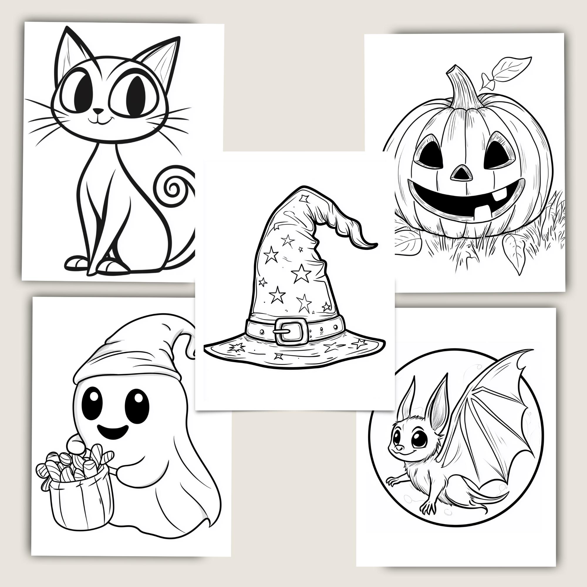 Cute Halloween Coloring Pages & Books for Kids | Autumn Fall Activities ...
