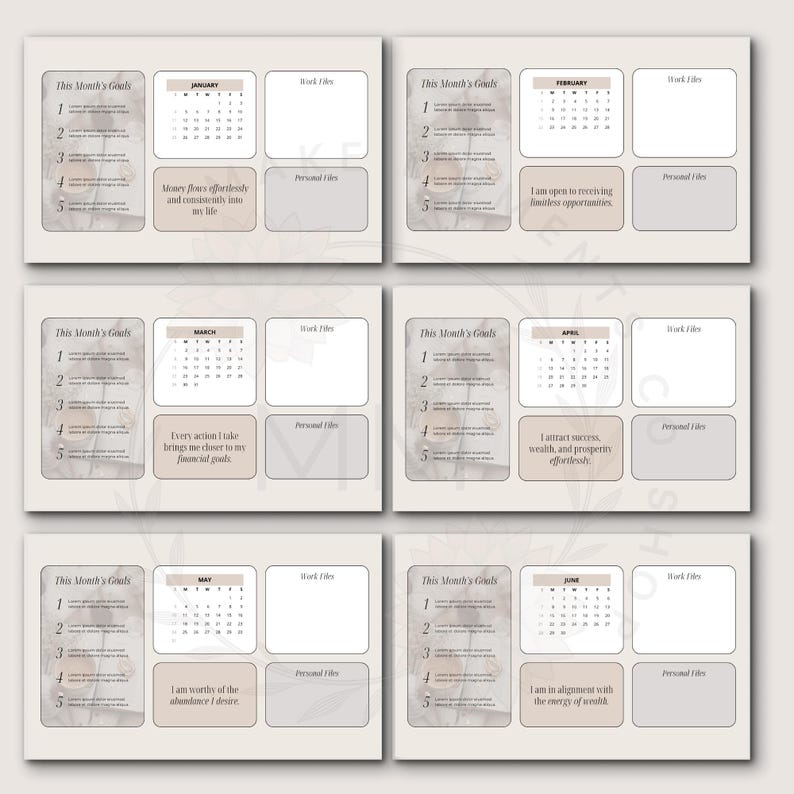 2026 Canva Template Desktop Wallpaper Organizer | Aesthetic Desktop and ...