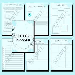 Self-love Planner Printable Daily and Weekly Affirmations, Journaling ...