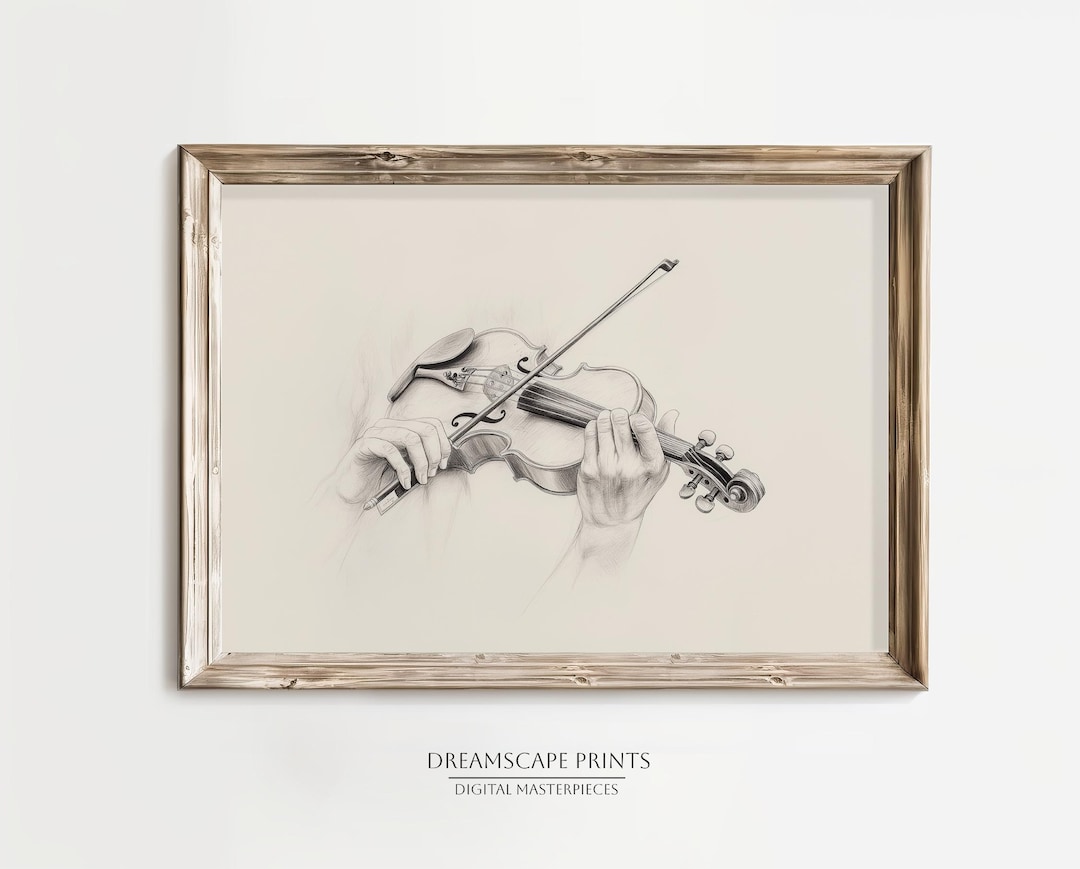 Musical Instrument Pencil Sketch of Black and White Violin Pencil ...