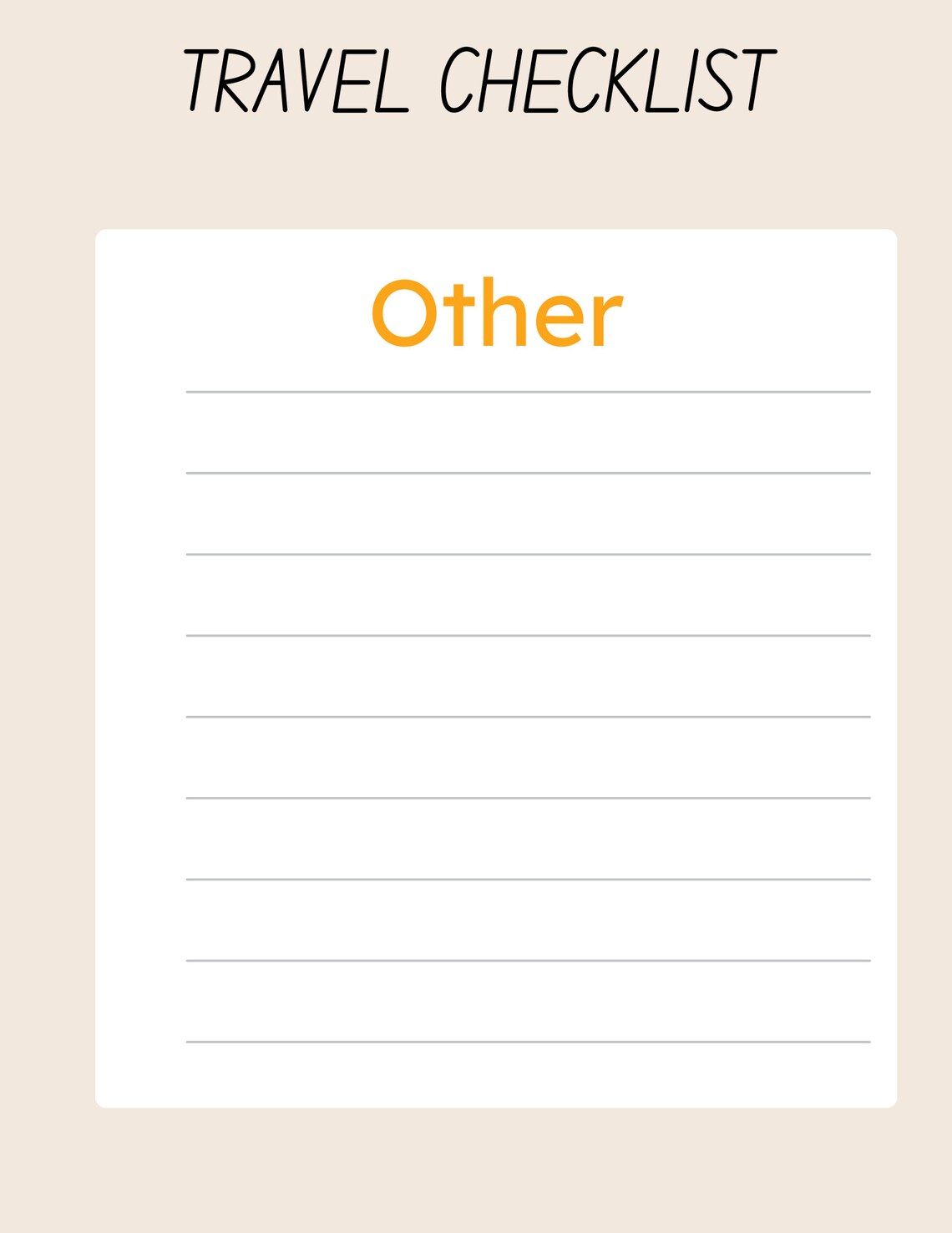 Printable Holiday Travel Checklist, Planner, Organiser - Documents ...