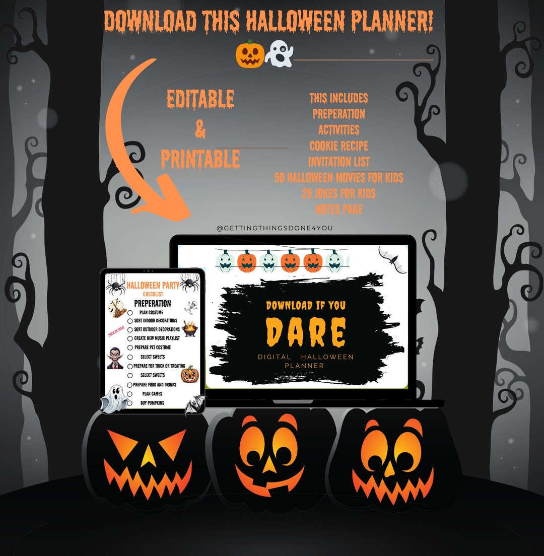 Halloween Checklist Printable, Halloween Party Planner Printable ...
