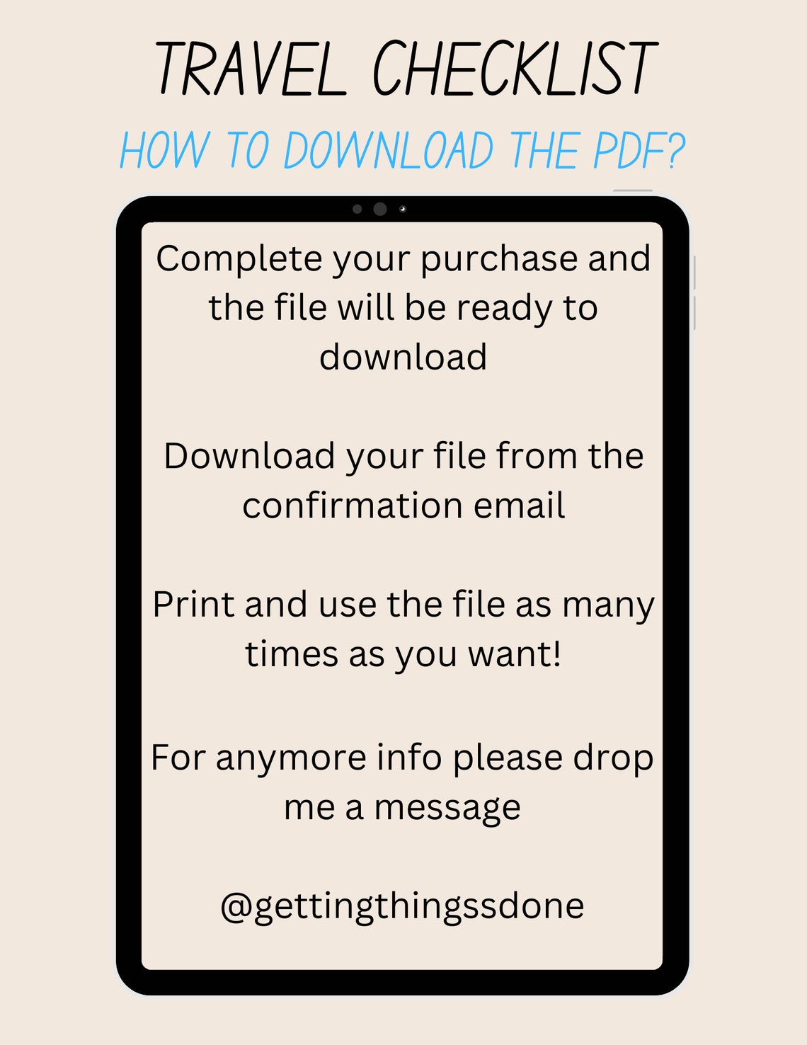 Printable Holiday Travel Checklist, Planner, Organiser - Documents ...