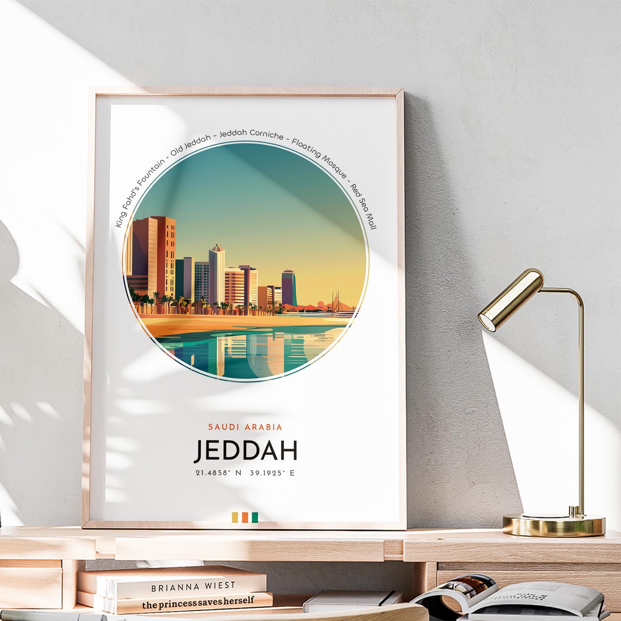 Jeddah City Poster, Saudi Arabia Travel Print, Printable Wall Art ...