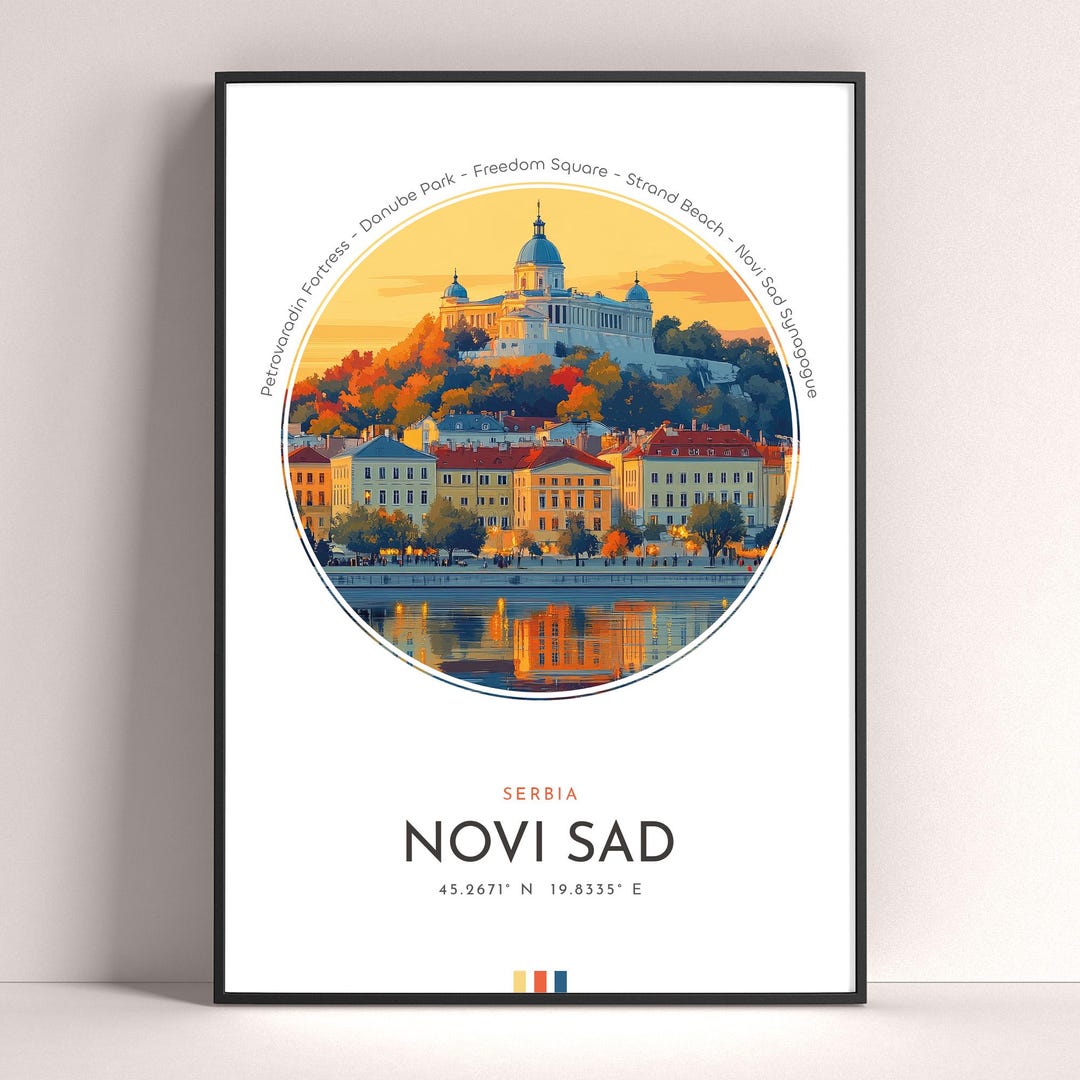 Novi Sad City Poster, Serbia Travel Print, Printable Wall Art, Travel ...
