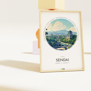Sendai City Poster, Japan Travel Print, Printable Wall Art, Travel Gift ...