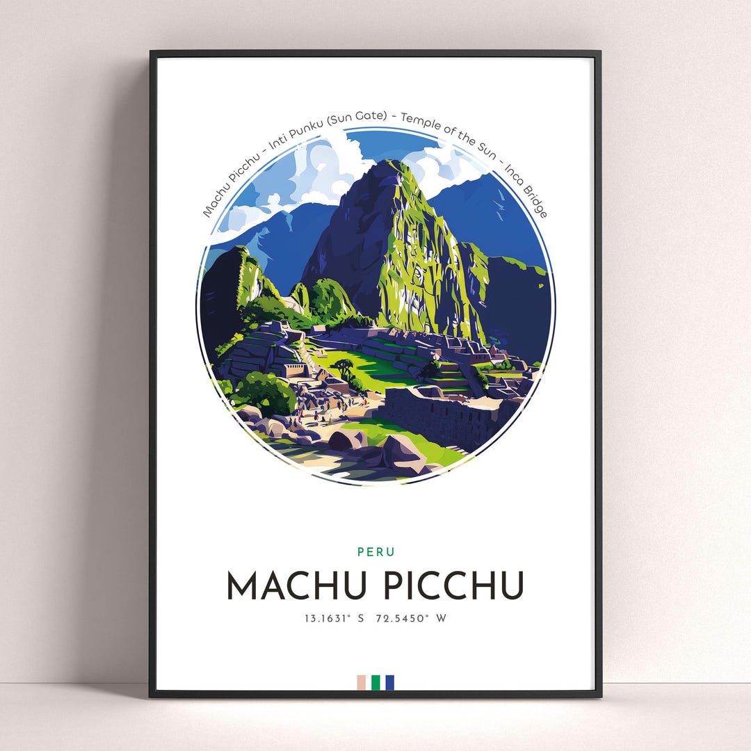Machu Picchu Poster, Peru Travel Print, Printable Wall Art, Travel Gift ...