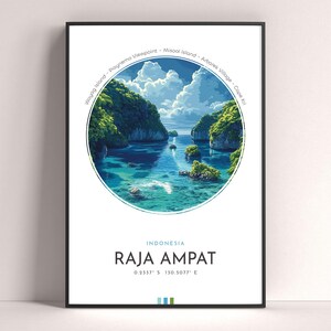 Raja Ampat Poster, Indonesia Travel Print, Printable Wall Art, Travel ...