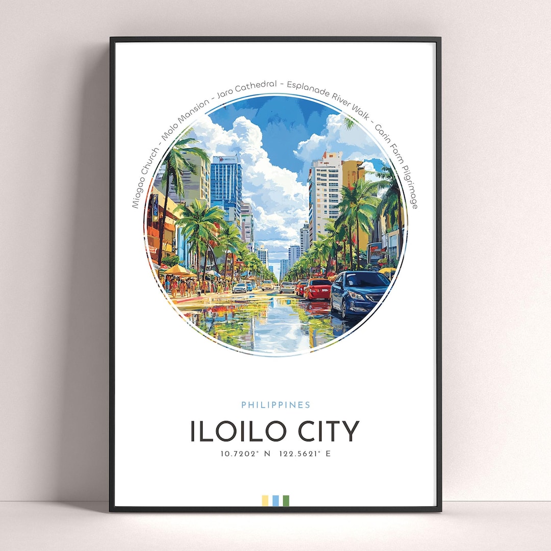 Iloilo City Poster, Philippines Travel Print, Printable Wall Art ...