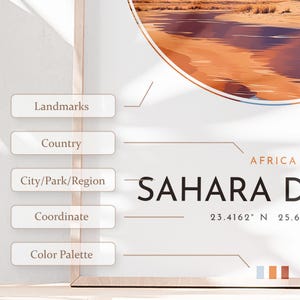 Sahara Desert Poster, Africa Travel Print, Printable Wall Art, Travel ...