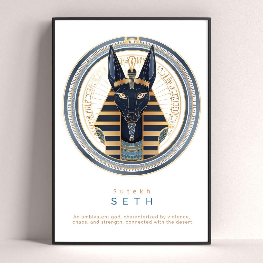 Seth Egyptian God Print, Seth Printable Poster, Egyptian Mythology ...