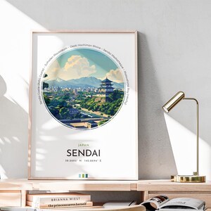 Sendai City Poster, Japan Travel Print, Printable Wall Art, Travel Gift ...