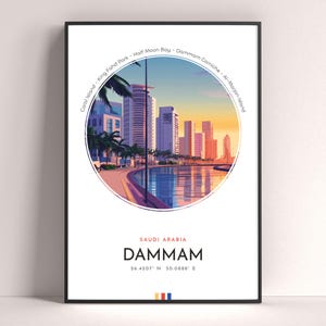 Dammam City Poster, Saudi Arabia Travel Print, Printable Wall Art ...