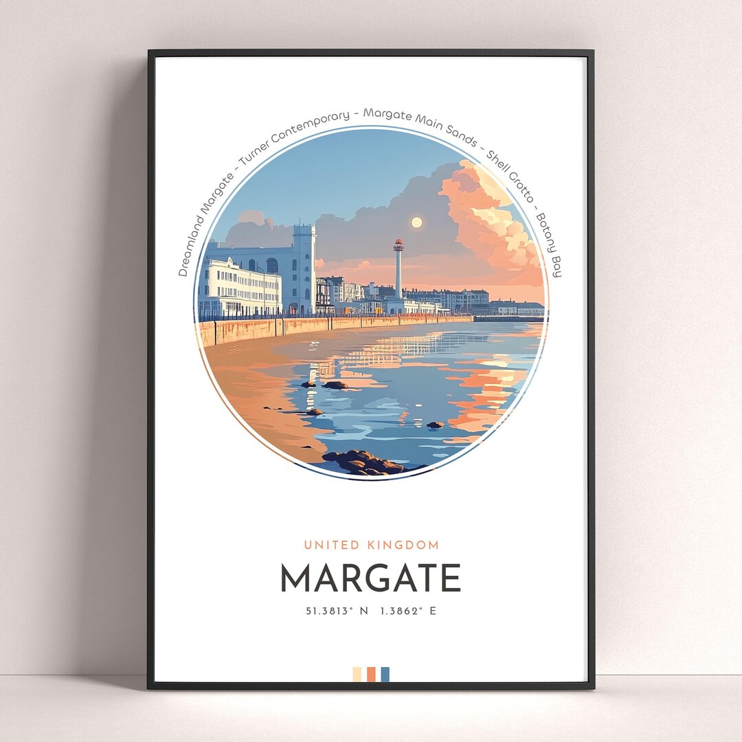 Margate Poster, United Kingdom Travel Print, Printable Wall Art, Travel ...