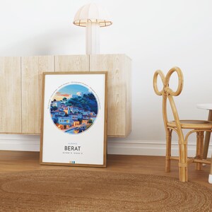 Berat City Poster, Albania Travel Print, Printable Wall Art, Travel ...