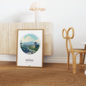 Sendai City Poster, Japan Travel Print, Printable Wall Art, Travel Gift ...