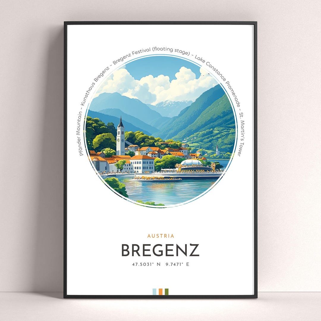 Bregenz Poster, Austria Travel Print, Printable Wall Art, Travel Gift ...