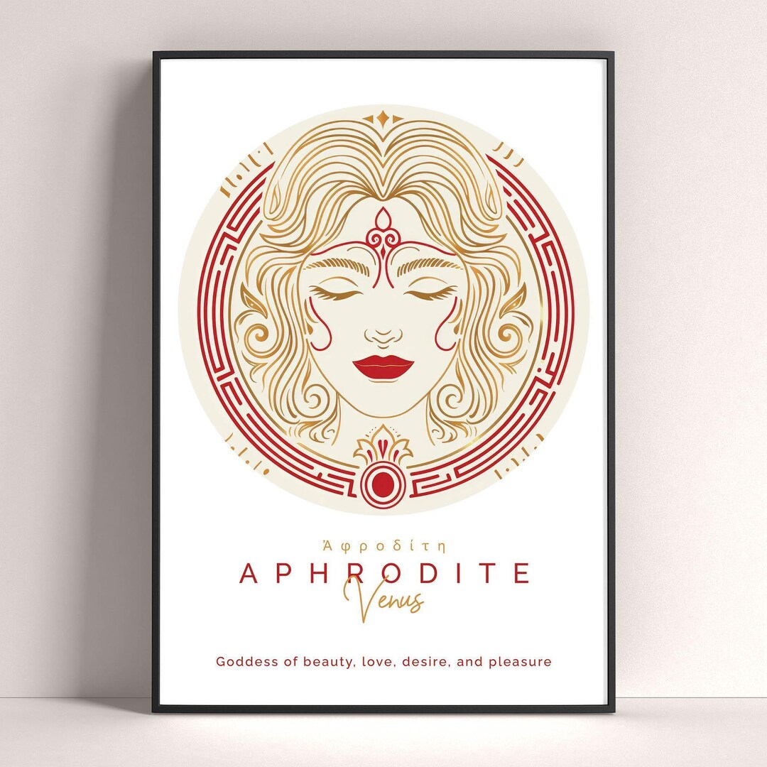 Aphrodite Venus Greek Goddess Print, Aphrodite Modern Poster, Greek ...