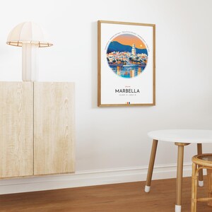 Marbella City Poster, Spain Travel Print, Printable Wall Art, Travel ...
