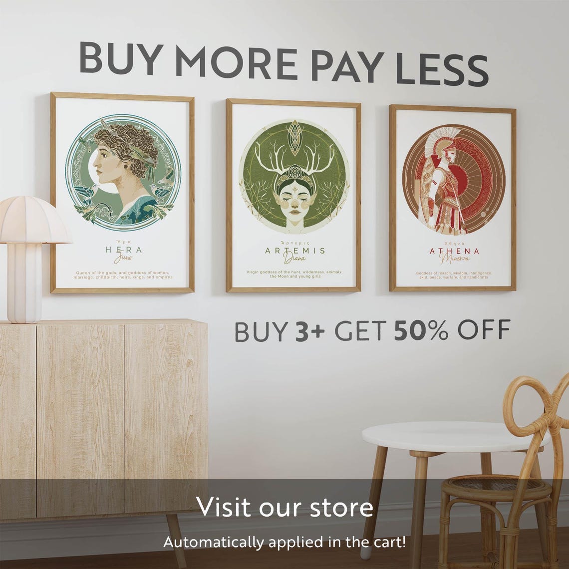 Hera Juno Greek Goddess Print, Hera Modern Poster, Greek Mythology ...