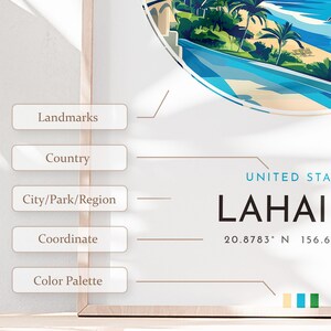 Lahaina City Poster, Hawaii Travel Print, United States Printable Wall ...
