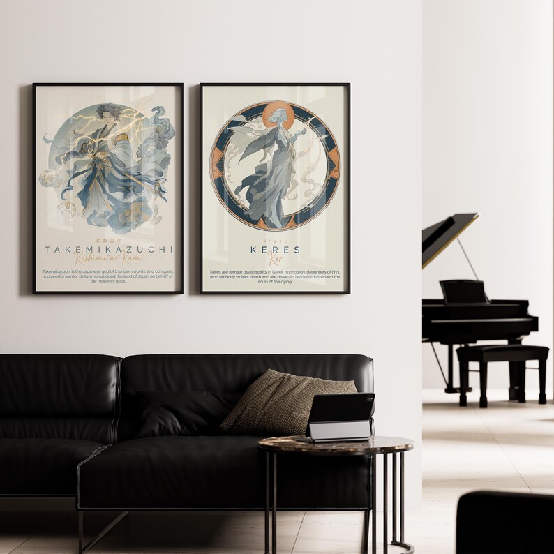 Takemikazuchi Japanese Thunder God Poster, Shinto Mythology Wall Art ...