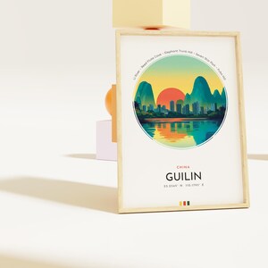 Guilin City Poster, China Travel Print, Printable Wall Art, Travel Gift ...