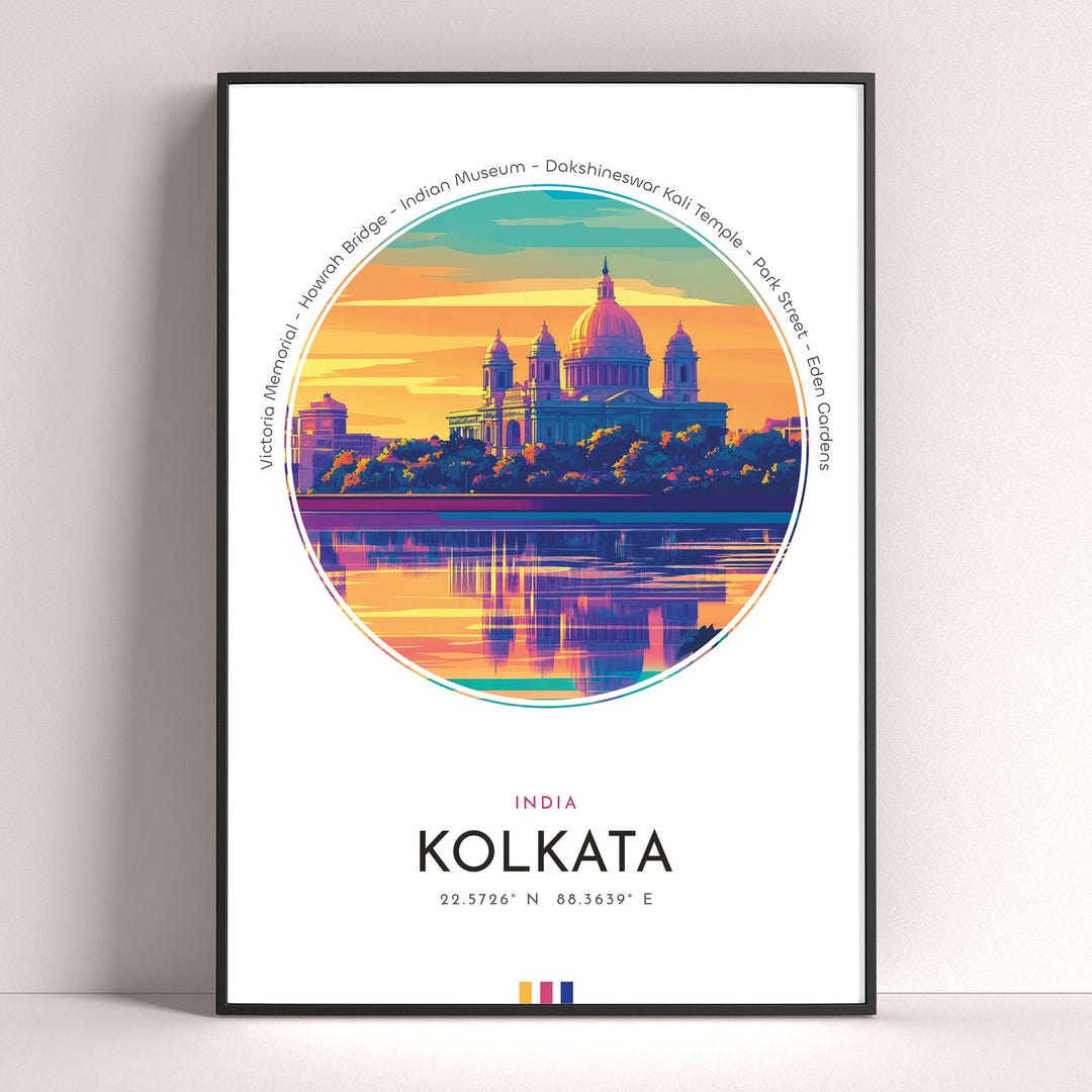 Kolkata City Poster, India Travel Print, Printable Wall Art, Travel ...