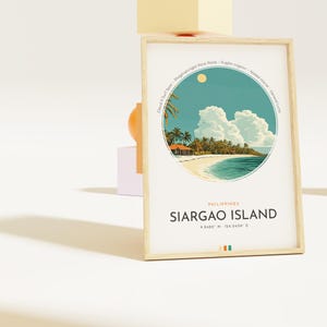 Siargao Island Poster, Philippines Travel Print, Printable Wall Art ...