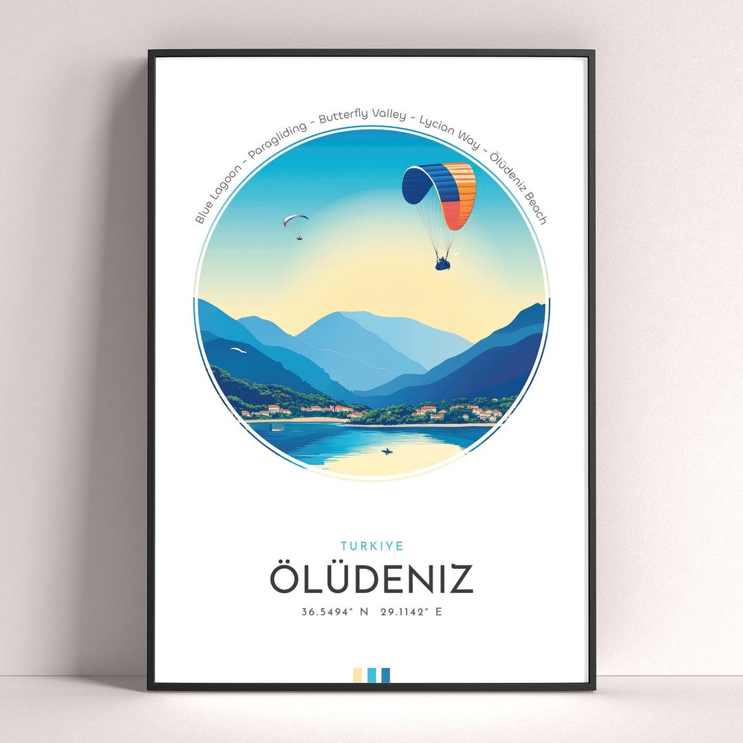 Oludeniz Fethiye Poster, Turkey Travel Print, Printable Wall Art ...