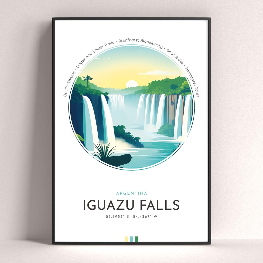 Iguazu Falls Poster, Argentina Travel Print, Printable Wall Art, Travel ...