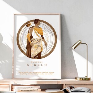 Apollo Greek God Print, Apollo Printable Poster, Greek Mythology Print ...