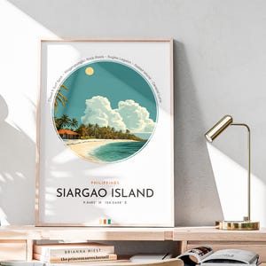 Siargao Island Poster, Philippines Travel Print, Printable Wall Art ...