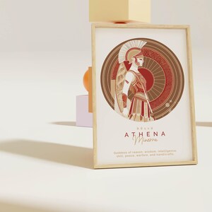 Athena Minerva Greek Goddess Print, Athena Printable Poster, Greek ...