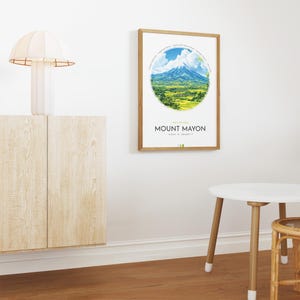 Mayon Volcano Poster, Mount Mayon Travel Print, Philippines Printable ...
