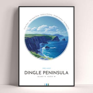 Dingle Peninsula Poster, Ireland Travel Print, Printable Wall Art ...