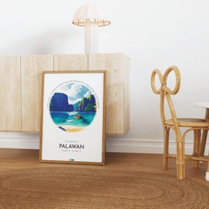 Palawan City Poster, Philippines Travel Print, Printable Wall Art ...