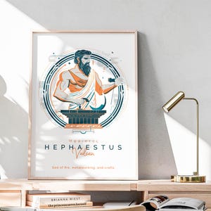 Hephaestus Vulcan Greek God Print, Hephaestus Printable Poster, Greek ...