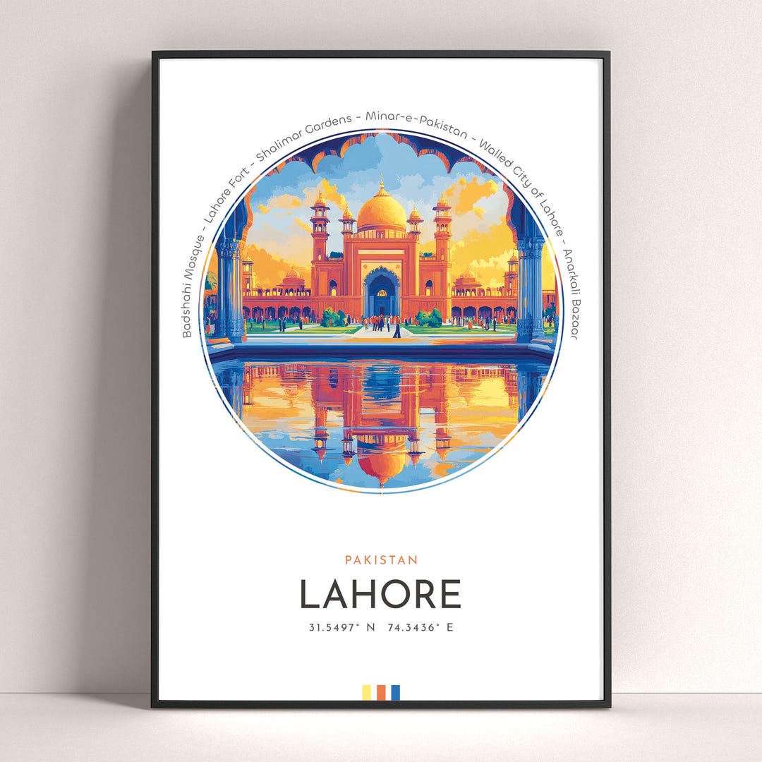 Lahore City Poster, Pakistan Travel Print, Printable Wall Art, Travel ...