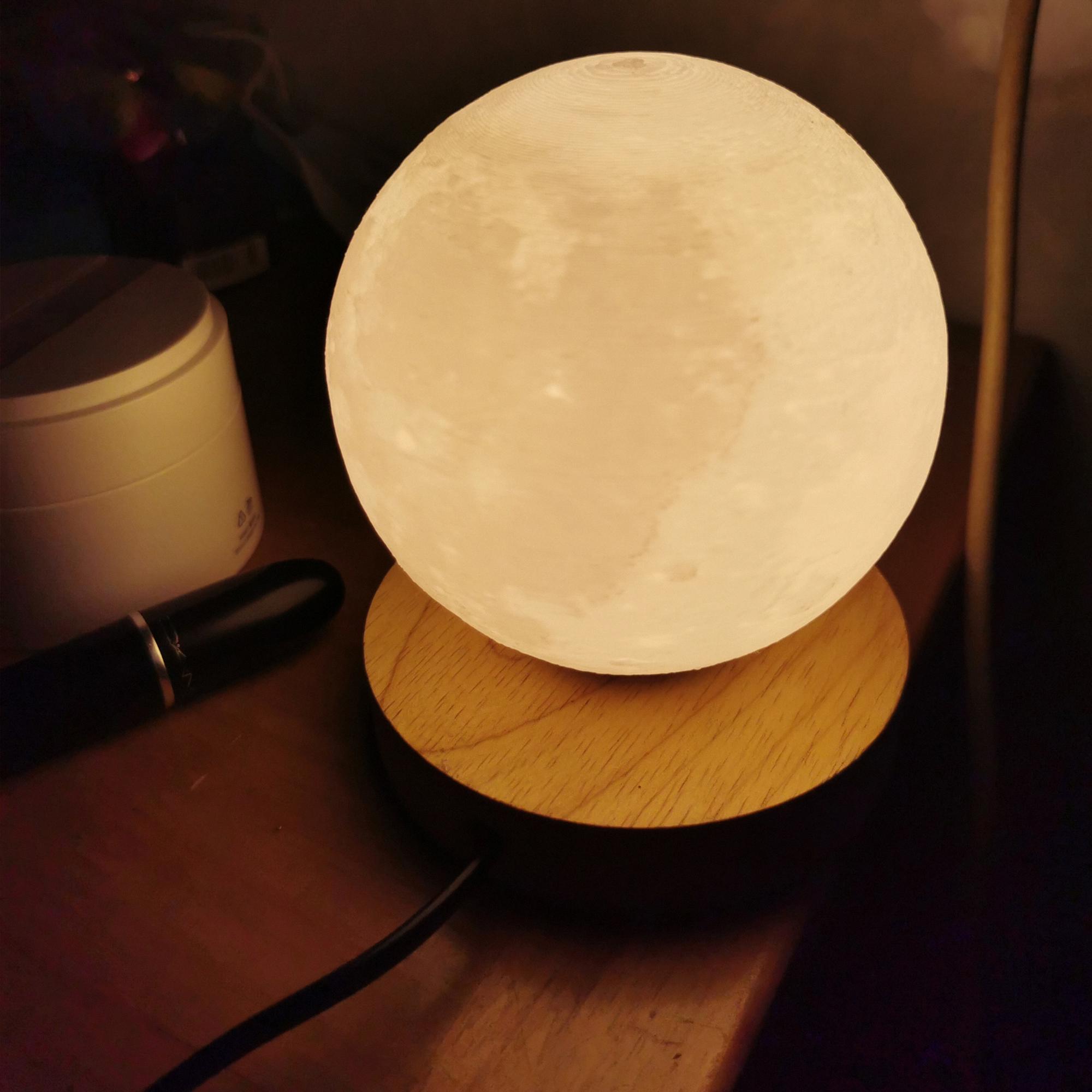 3D Printed Moon Lamp,moon Night Light, Lunar Crystal Ball Desk Lamp ...