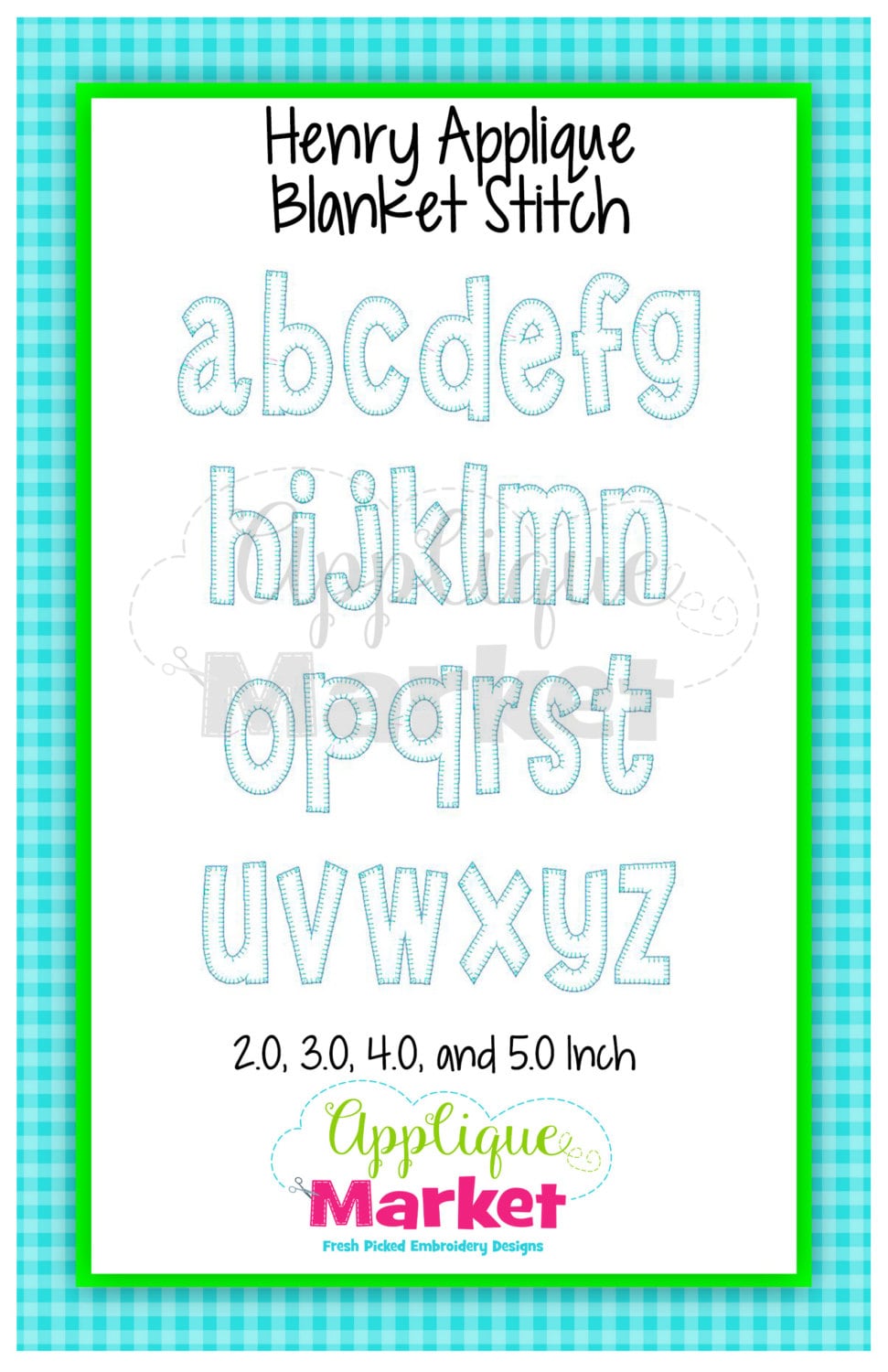 Machine Embroidery Henry Applique Alphabet Font INSTANT DOWNLOAD - Etsy