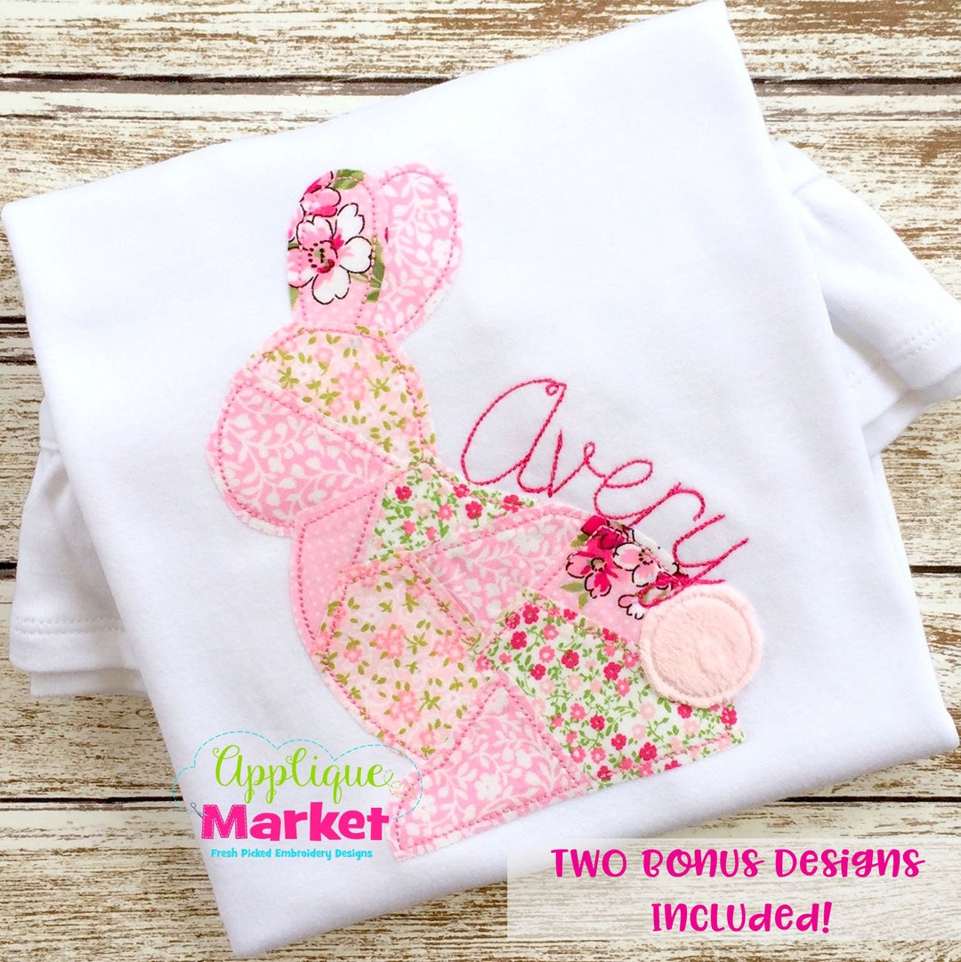 Machine Embroidery Design Applique Bunny Patchwork INSTANT DOWNLOAD - Etsy