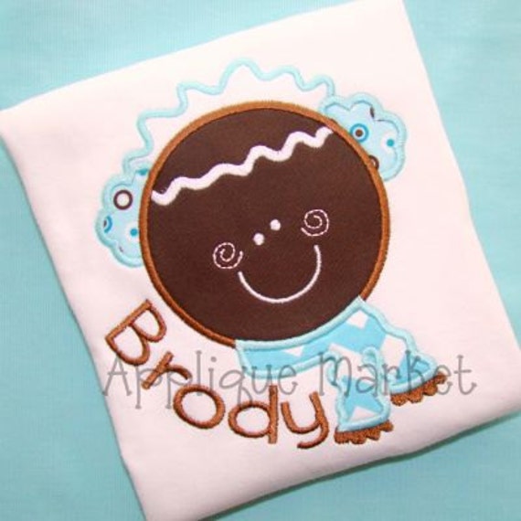 Machine Embroidery Design Applique Gingerbread Face INSTANT | Etsy