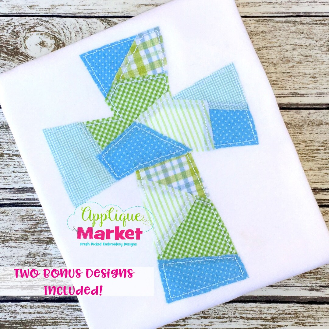 Machine Embroidery Design Applique Cross Patchwork INSTANT DOWNLOAD - Etsy