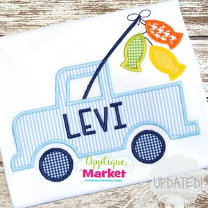 Machine Embroidery Design Applique Fishin Truck INSTANT DOWNLOAD - Etsy