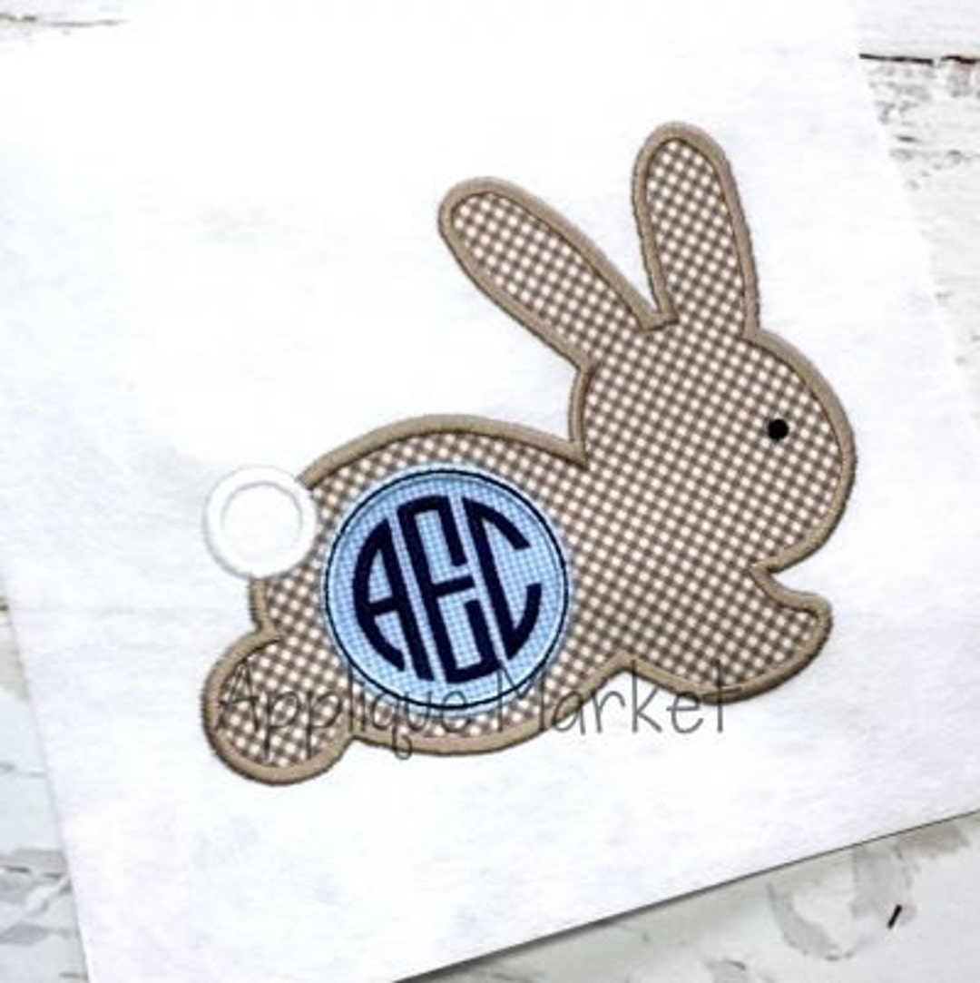 Machine Embroidery Design Applique Bunny Silhouette Boy INSTANT ...
