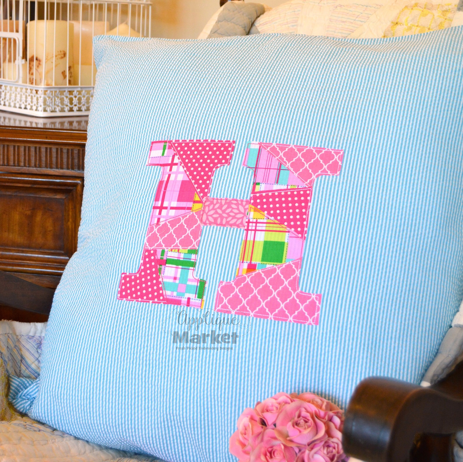 Machine Embroidery Design Applique Patchwork Serif Applique Alphabet ...