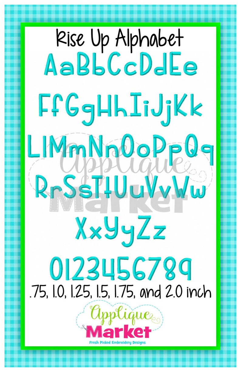 Machine Embroidery Design Rise up Alphabet Font INSTANT DOWNLOAD - Etsy