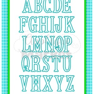 Machine Embroidery Design Fishtail Applique Satin Alphabet JUMBO Sizes ...